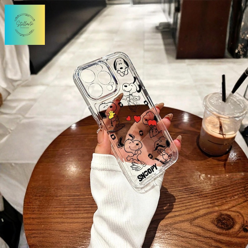 Cute Snoopys Clear Phone Cases – Retro & Fun Designs Cute Aesthetic ...