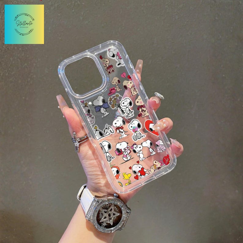 Cute Snoopys Clear Phone Cases – Retro & Fun Designs Cute Aesthetic ...