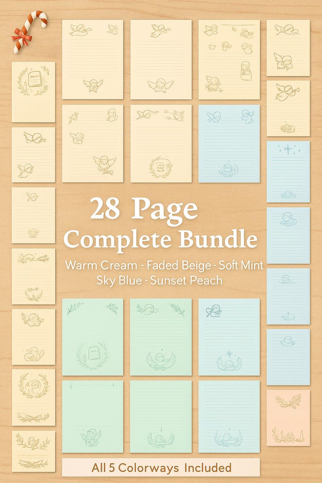Vintage Printable Diary & Letter Paper Set | 28 Pages | Us Letter A4 ...