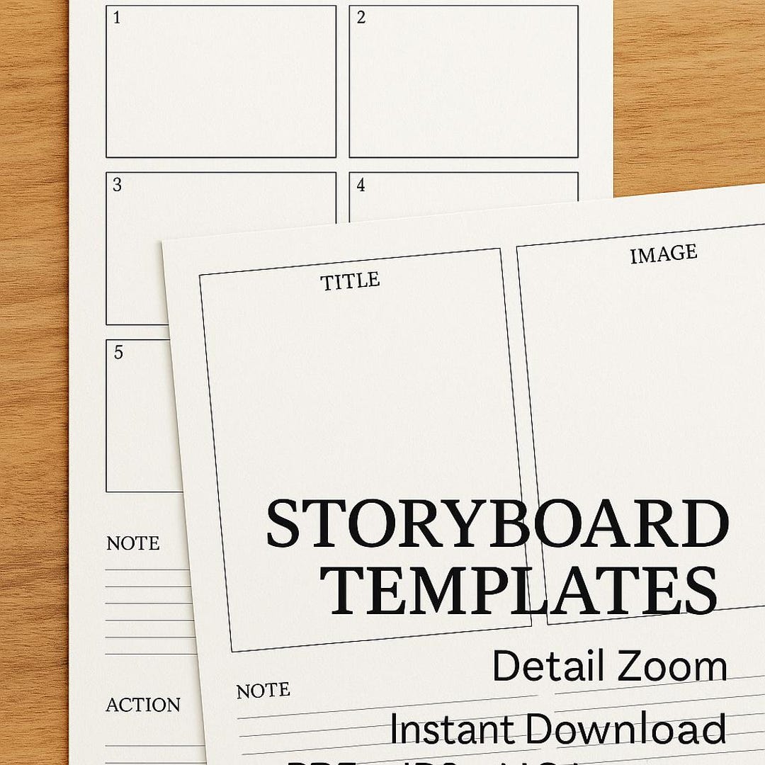 Storyboard Templates for Video, Webtoon & Presentation | A4 + US Letter ...
