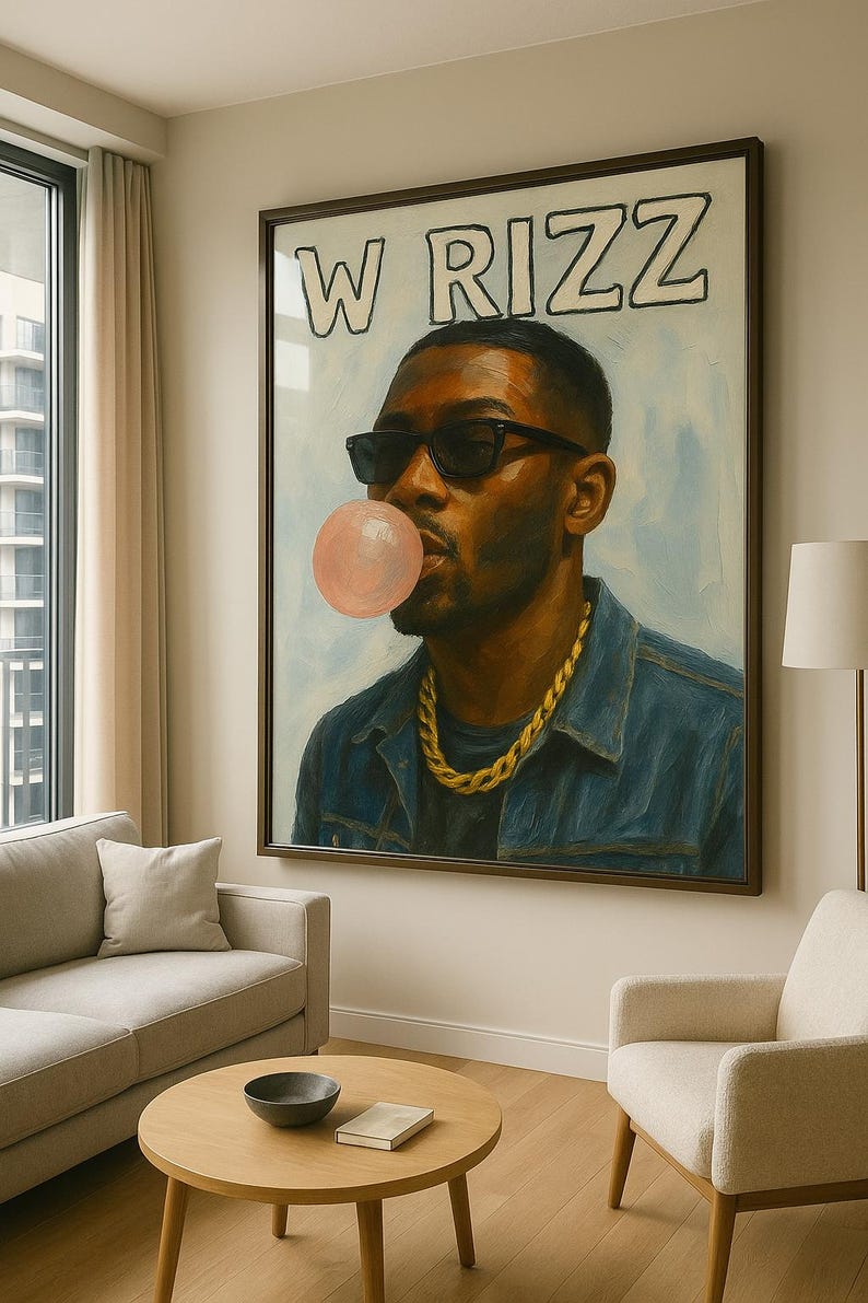 W RIZZ Poster Series | Gen Z Style Cool Male Wall Art | Teen Boy Room ...