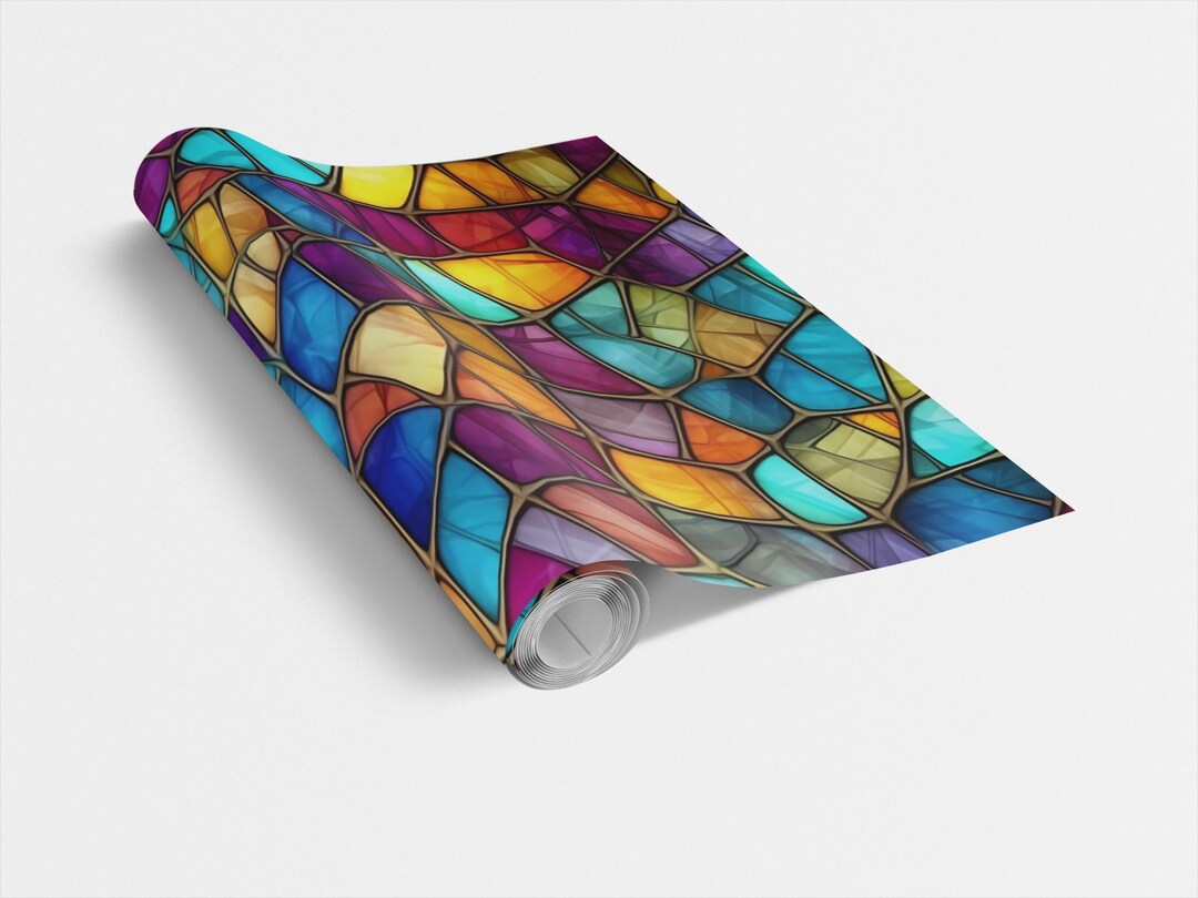 Digital Wrapping Paper, Gift Wrap, Glass Window, Personalized Paper ...