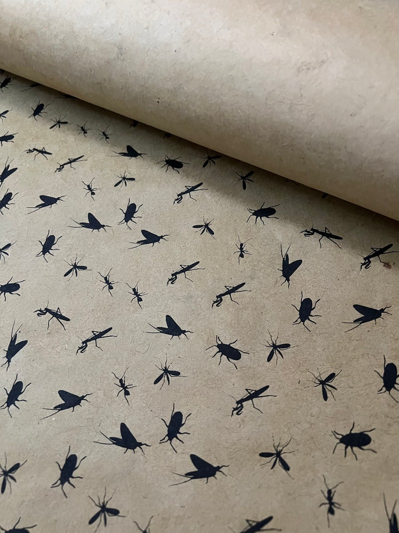 Bugs Handmade Paper Insects Designs Lokta Papers Paper Bag - Etsy