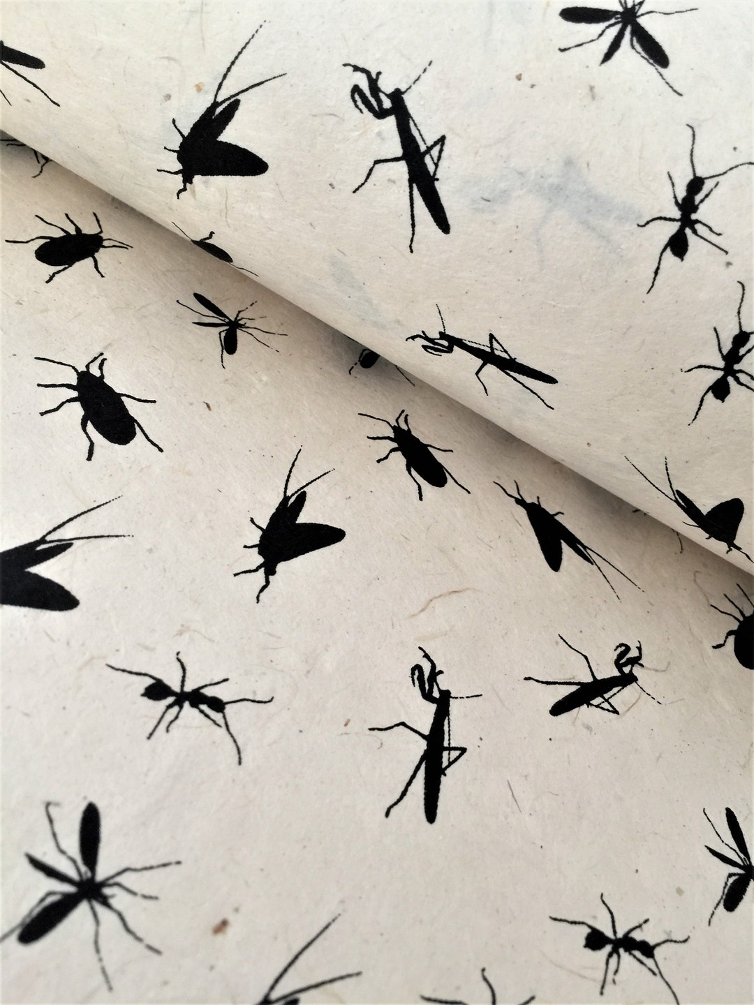 Bugs Handmade Paper Insects Designs Lokta Papers Paper Bag - Etsy