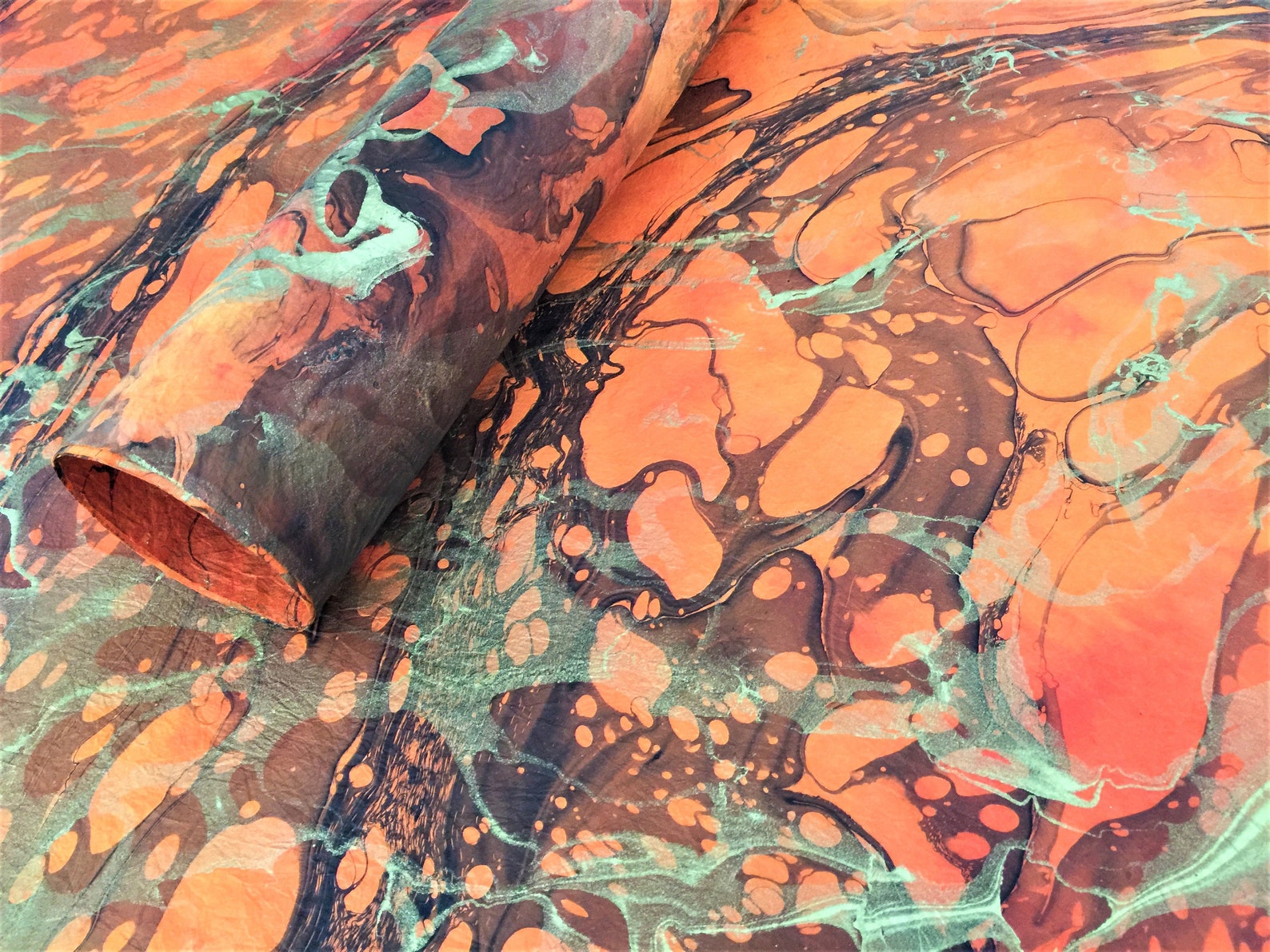 Handmade Paper Mulberry Paper Marble Paper | Etsy