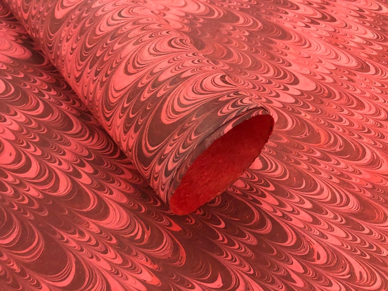 Luxury Red Marble Paper Black and Red Marble Red Marble | Etsy