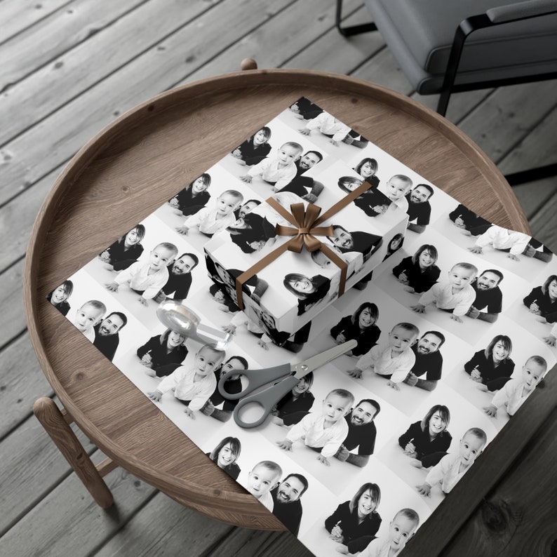 Personalized Gift Wrap, Custom Gift Paper, Custom Family Portrait Paper ...