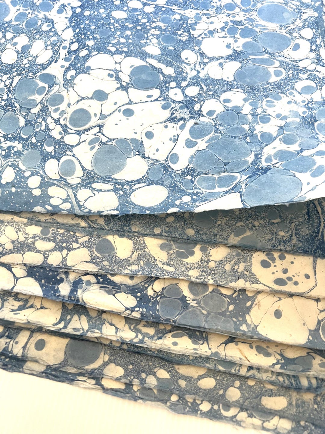 Handmade Bookbinding Paper, Hand Marbled Paper, Art Supplies ...