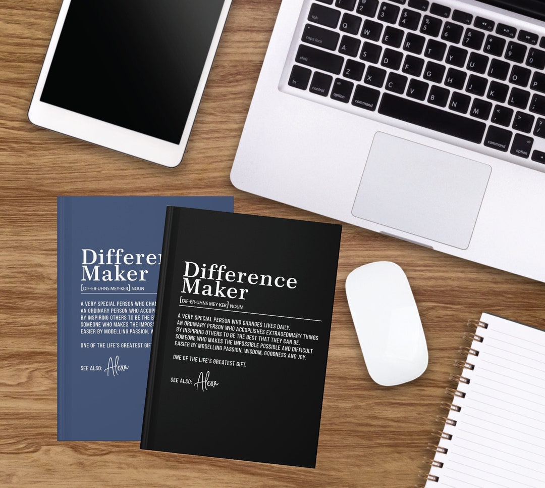 Customized Difference Maker Journal, Coworker Birthday Gift, Difference ...