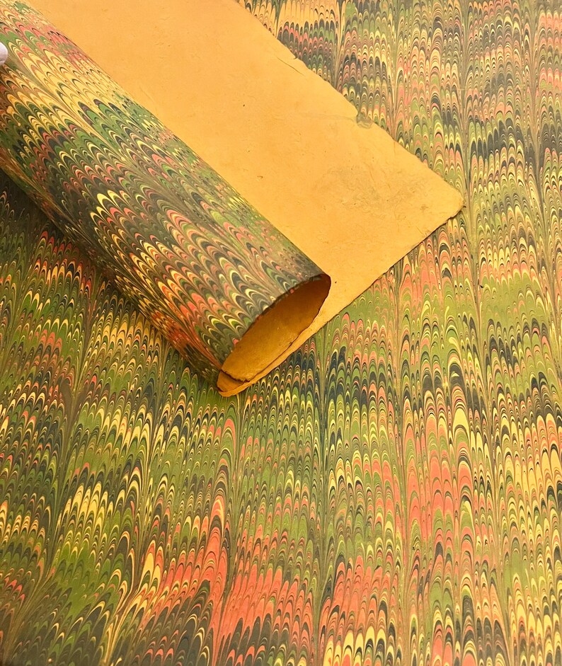 Handmade Bookbinding Paper, Hand Marbled Paper, Art Supplies ...