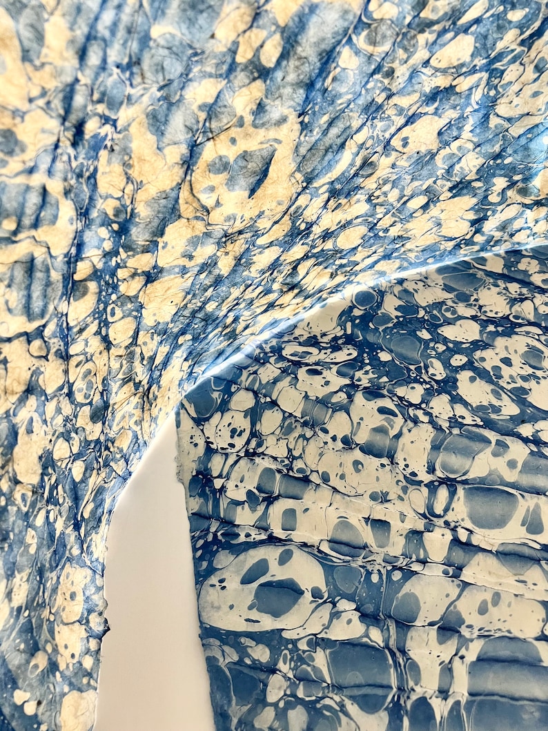 Handmade Bookbinding Paper, Hand Marbled Paper, Art Supplies ...