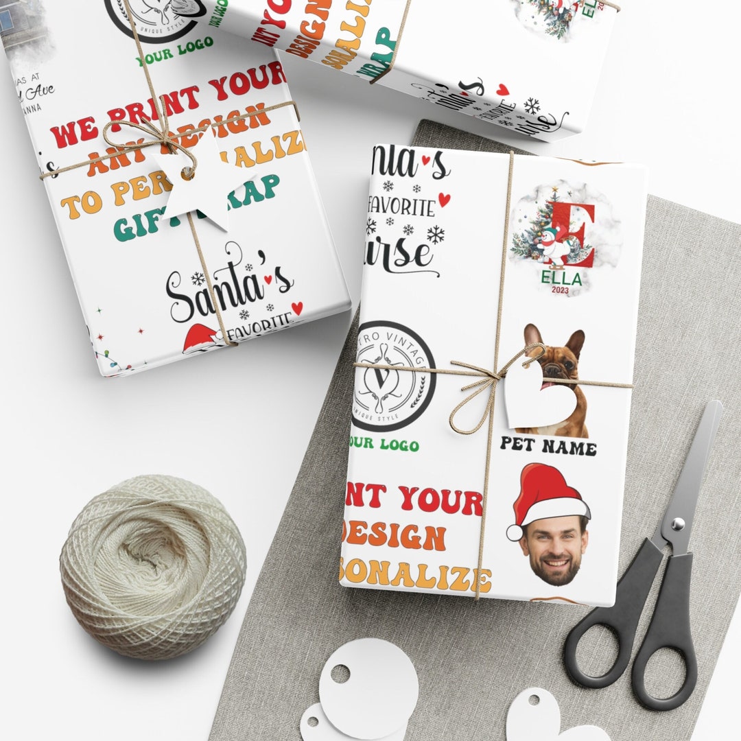 Personalized Gift Wrap Custom Gift Paper Custom Face Paper - Etsy