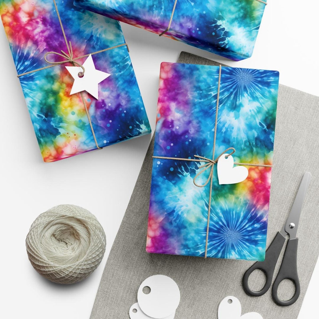 Wedding TIE DYE Aesthetic, Special COLORFUL Wrapping Paper - Unique ...