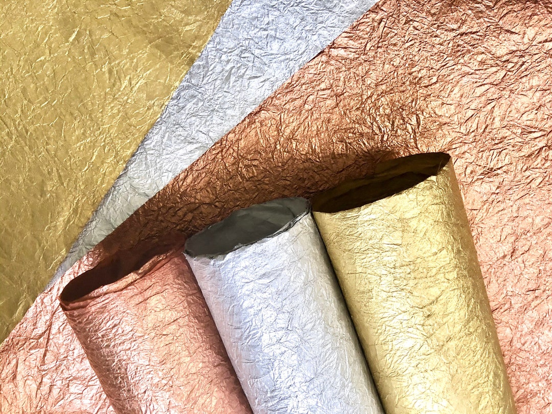 Metallic Handmade Mulberry Paper, Scrapbook Paper, Gold Momi Paper ...