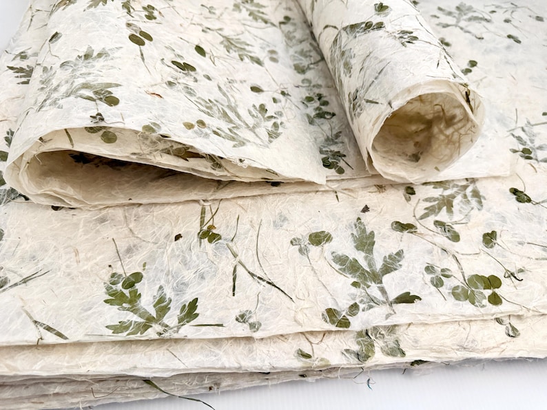 Fiber Decorative Handmade Paper, Light Natural White Colors, Eco ...