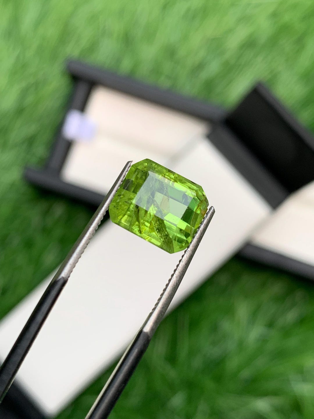 Natural Peridot Gemstone • Olive Green Emerald Cut Peridot • August ...