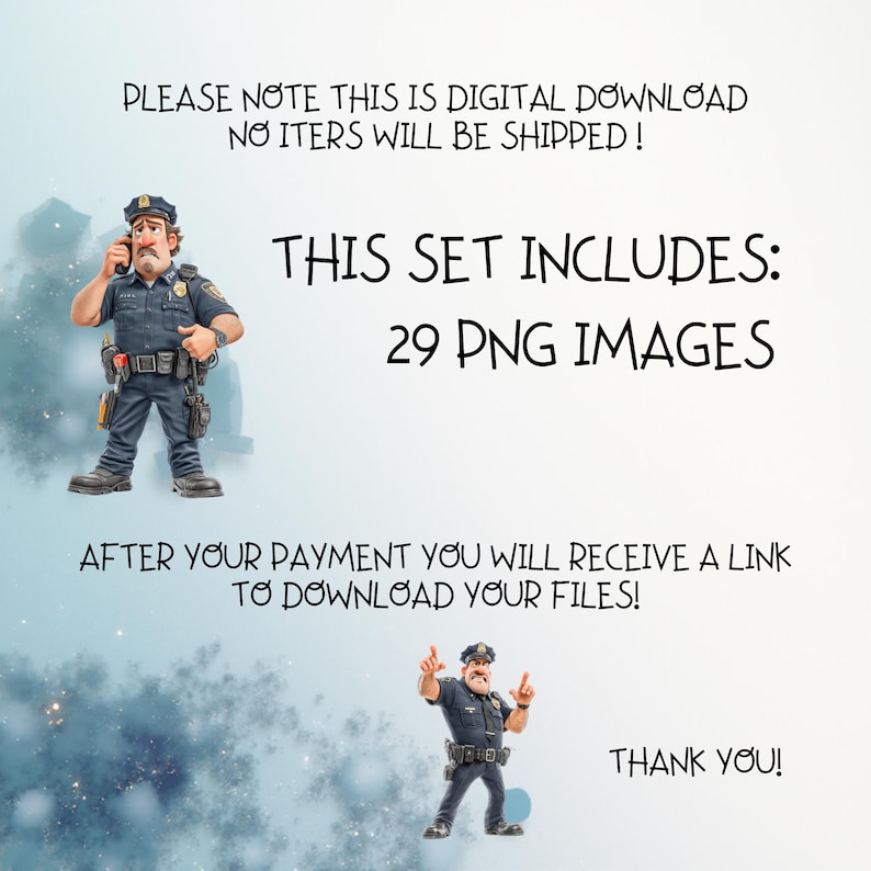 Funny Cops Clipart – Cute Police Officers Cartoon, Humorous Law ...