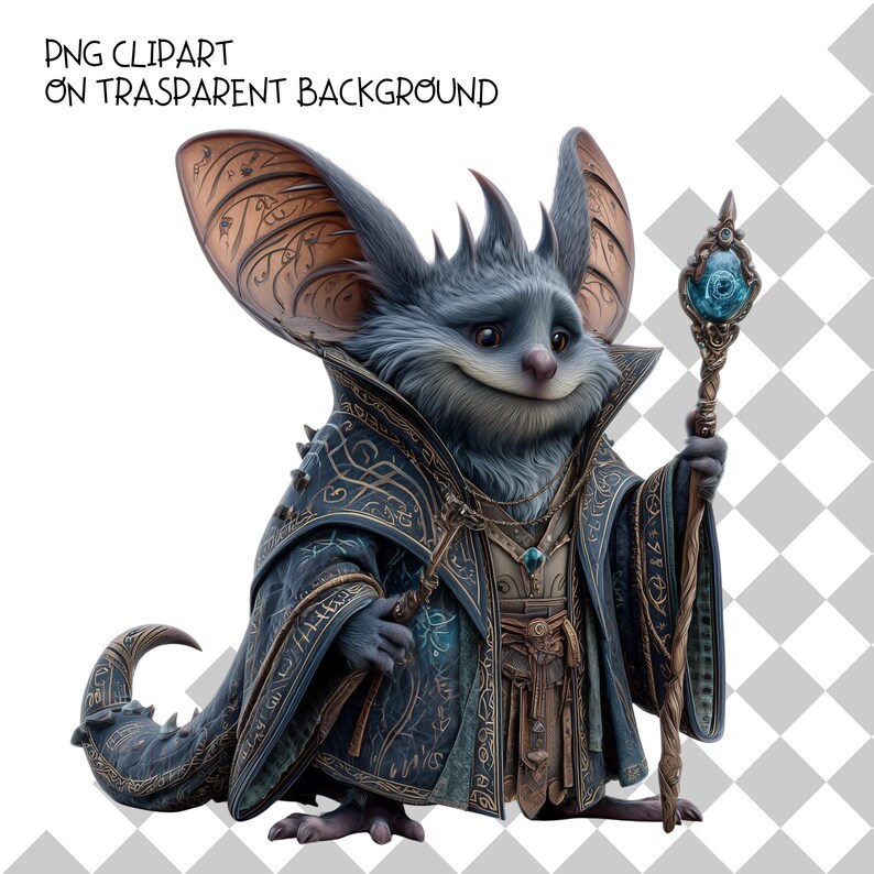 Magical Wizard Animal Clipart Set – Anthropomorphic Animal Wizards in ...