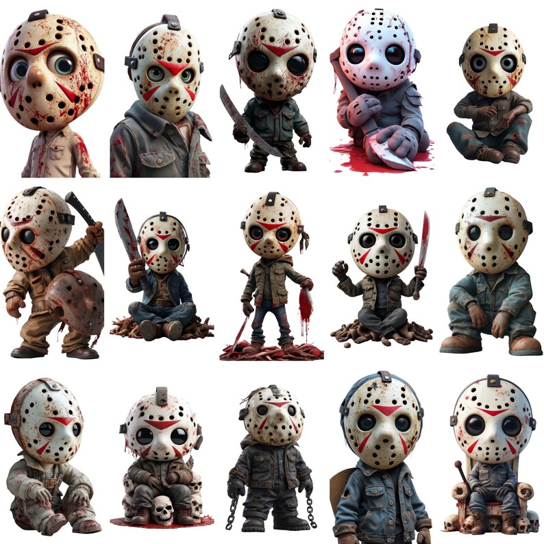 30 Jason Voorhees Pngs – Creepy Horror Clipart for Scrapbook, Halloween ...