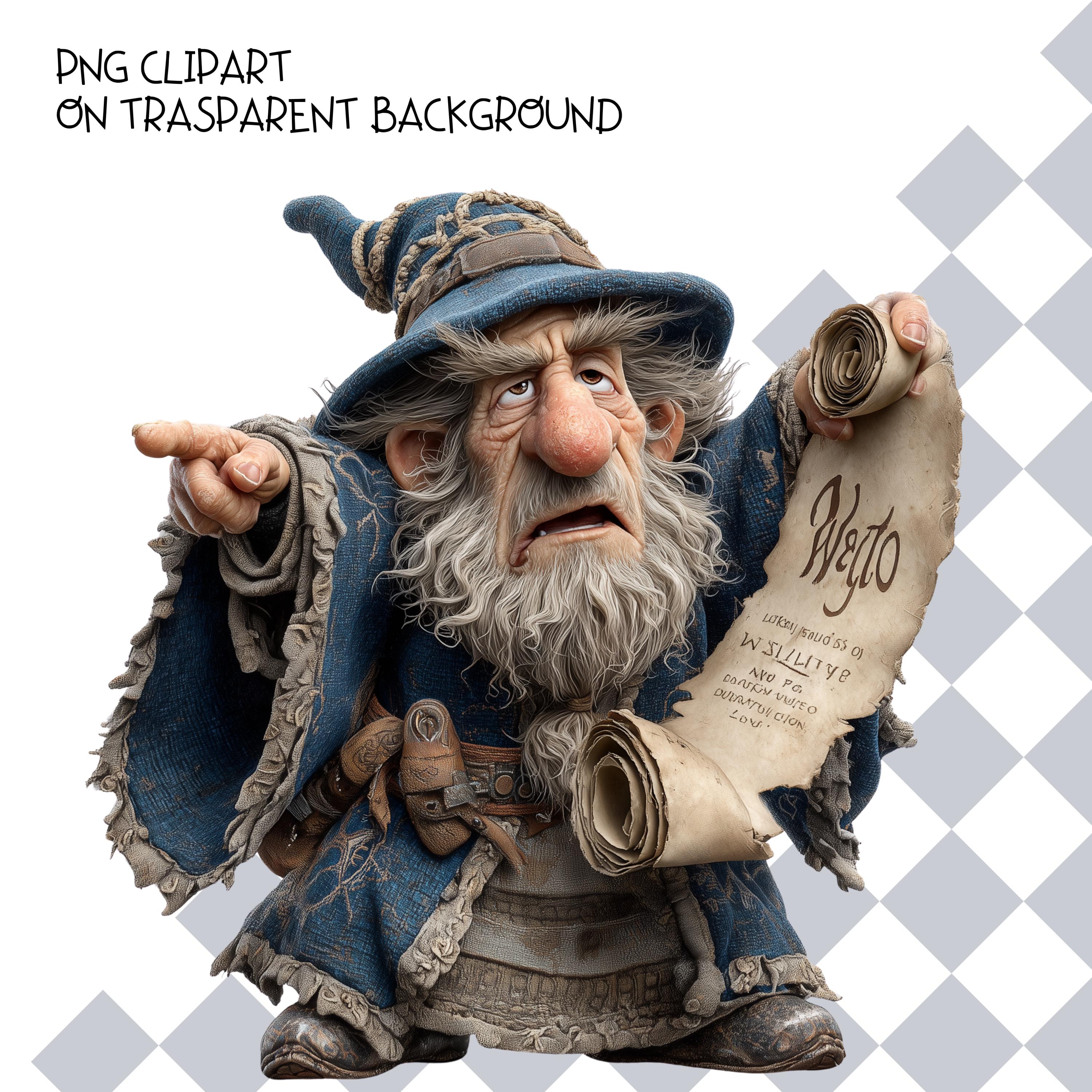 35 Funny Wizards Clipart, Cute Cartoon Magic Characters for ...