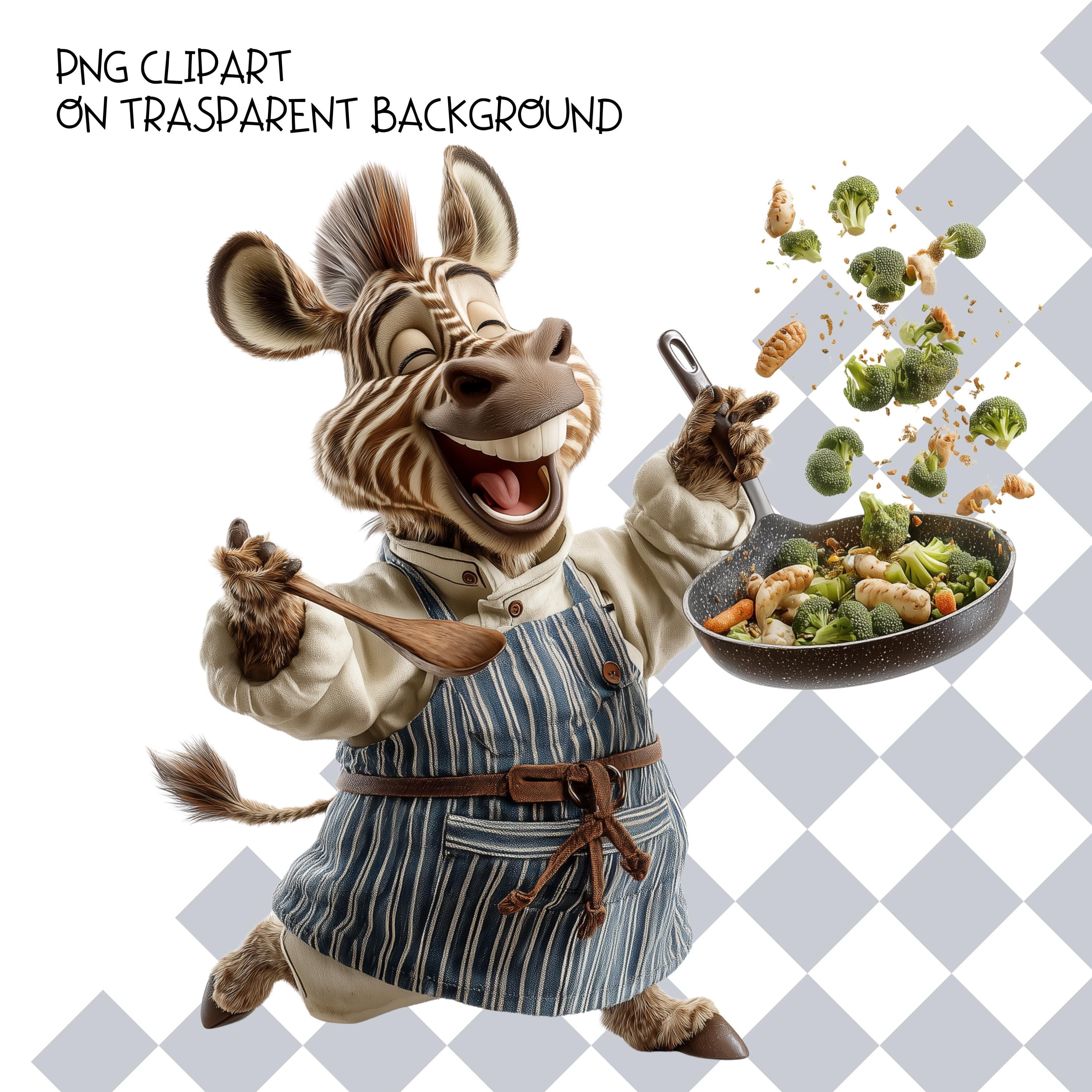 Funny Chef Animals Clipart, Cute Cartoon Animal Chefs, Cooking Animals ...