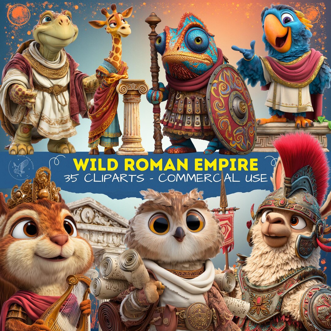 Roman Empire Animal Cliparts – Anthropomorphic Creatures Decor ...
