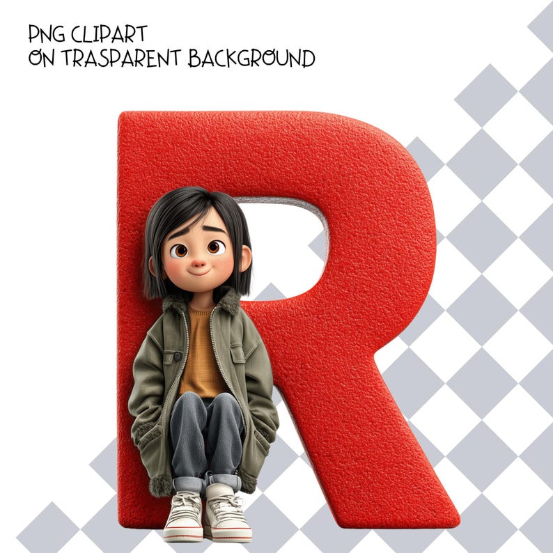 Kids Alphabet Clipart, ABC Letters With Cute Children, Educational ...