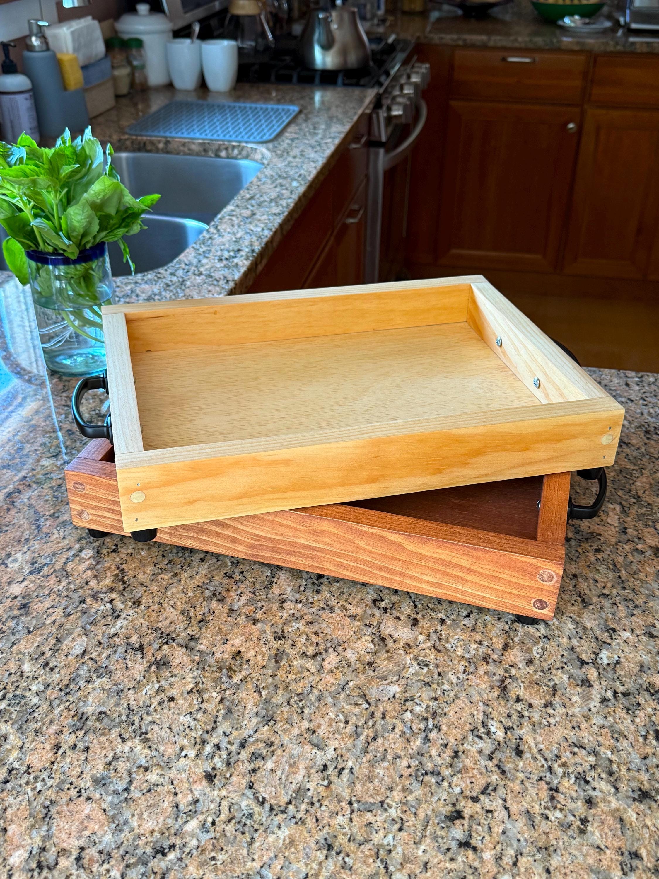Wooden Foil Pan Holder With Handles: Farmhouse Buffet Server, Catering ...