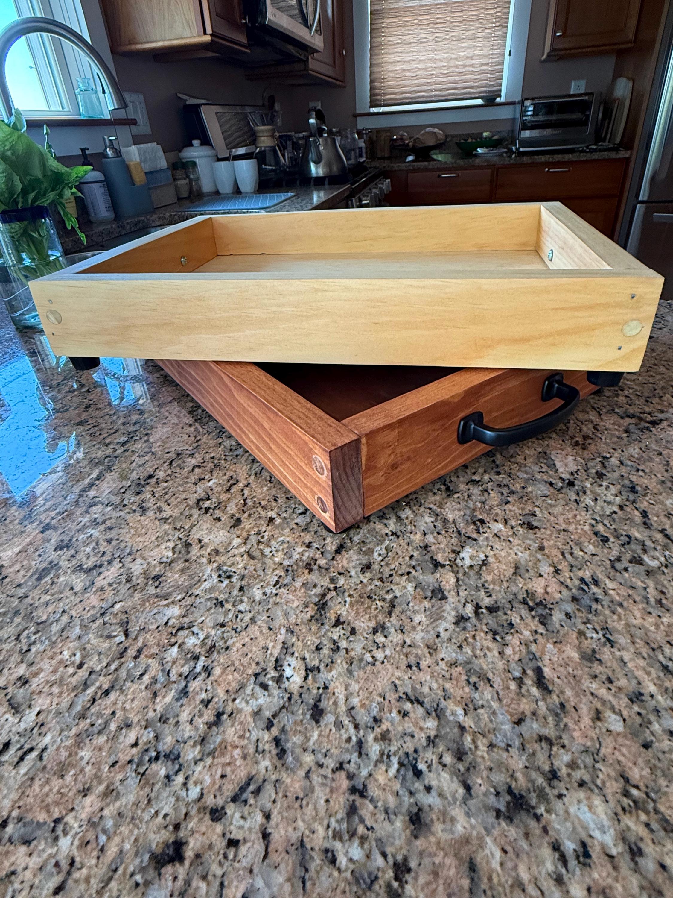 Wooden Foil Pan Holder With Handles: Farmhouse Buffet Server, Catering ...