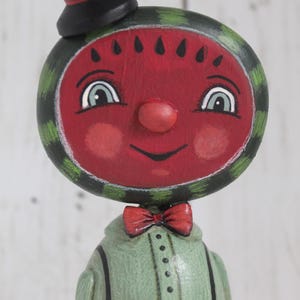 WATERMELON BOY Figurine/folk Art Collectible/art Doll - Etsy