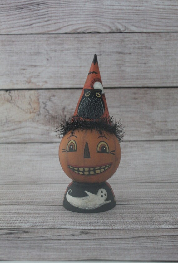 HALLOWEEN JACK O' LANTERN Collectible/ Pumpkin Man With - Etsy