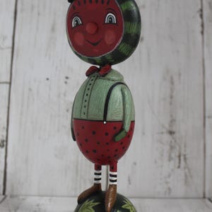 WATERMELON BOY Figurine/folk Art Collectible/art Doll - Etsy