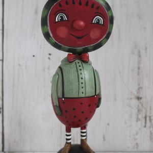 WATERMELON BOY Figurine/folk Art Collectible/art Doll - Etsy
