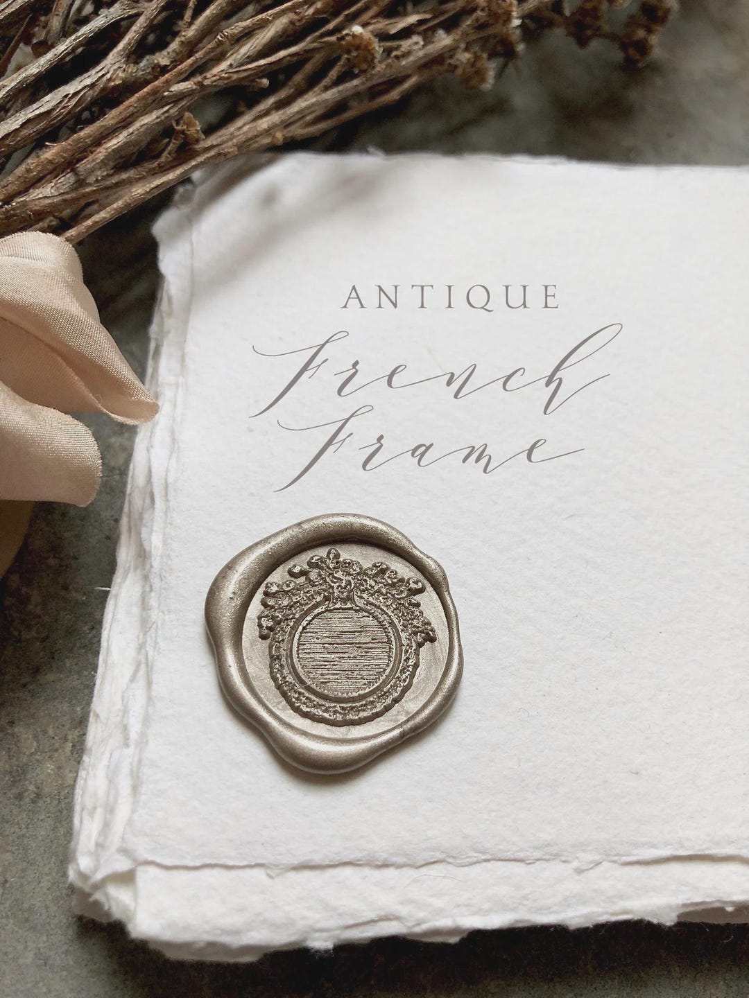Antique French Frame Wax Seals, Wax Seals, Self Adhesive Wax Seals ...