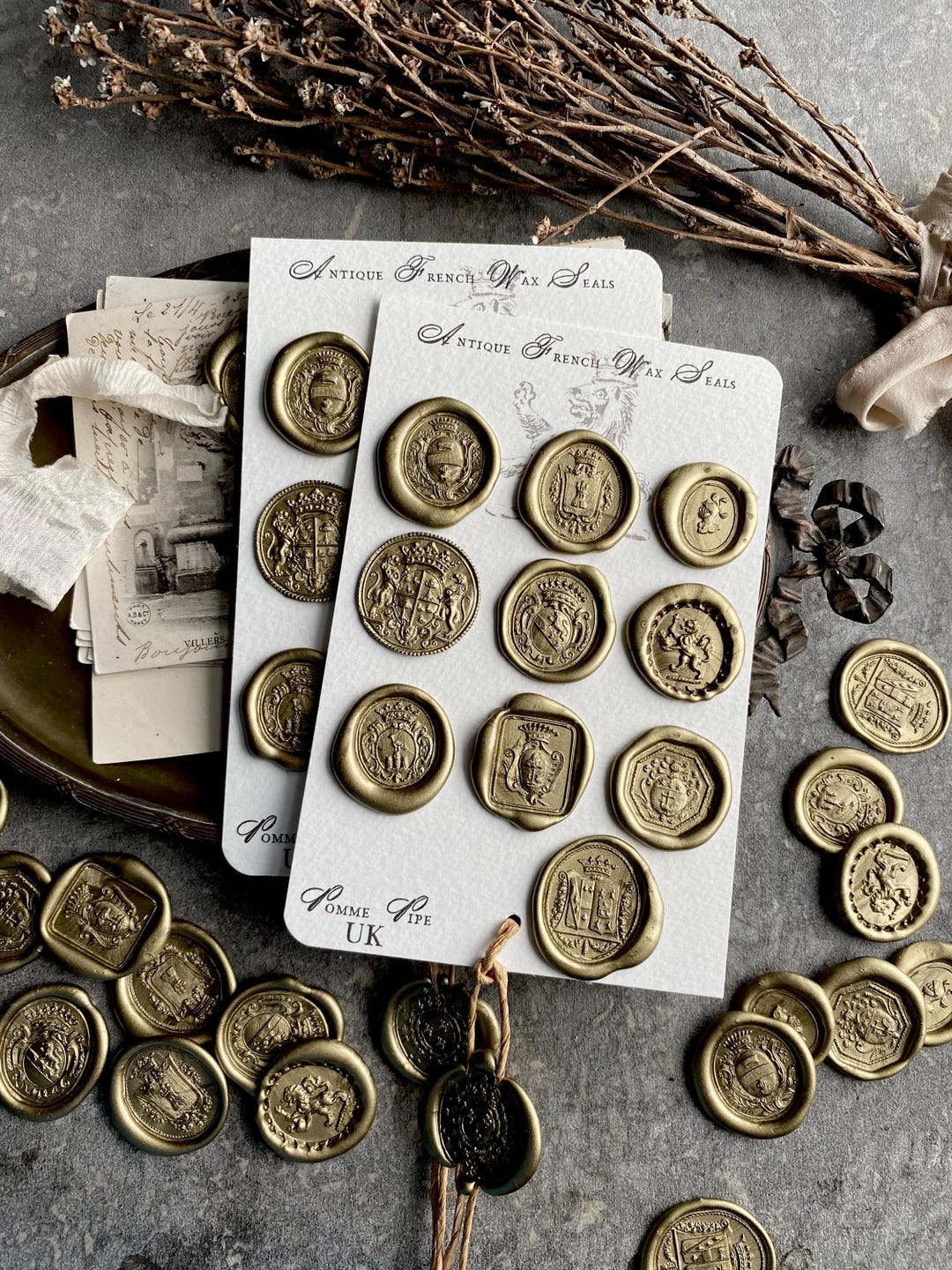 Wax Seal Sampler Pack, French Wax Seals, Wax Seals, Self Adhesive Wax ...