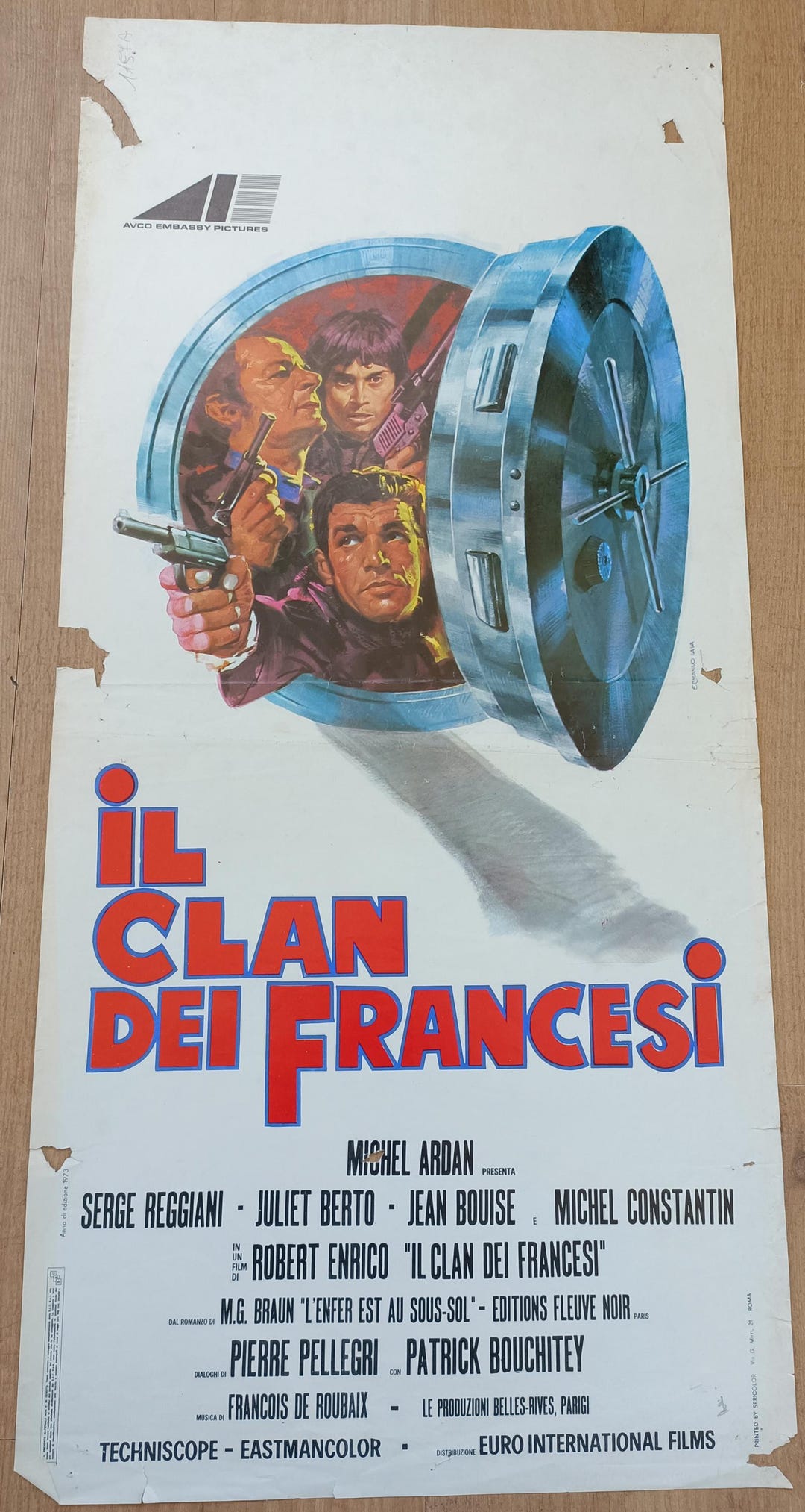 Original Italian Poster – “the French Clan” (1972) – Noir / Gangster ...
