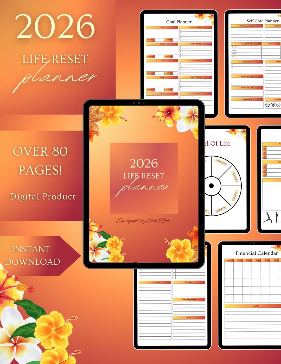 2026 Life Reset Digital Planner | Minimal Self Care | Reset & Root - Etsy