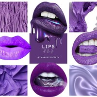 PURPLE LIPS PNG, Svg, Clipart, Jpg, Vector, Kiss Svg - Etsy