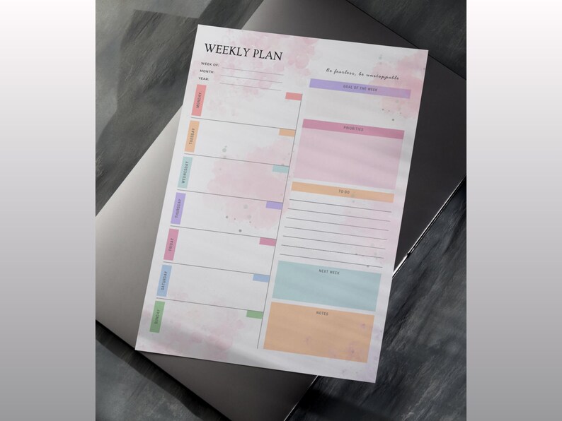 Weekly Planner EDITABLE | Weekly Schedule | Productivity Planner PDF ...