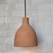 Handmade Terracotta Pendant Light – Minimalist Clay Hanging Lamp - Etsy