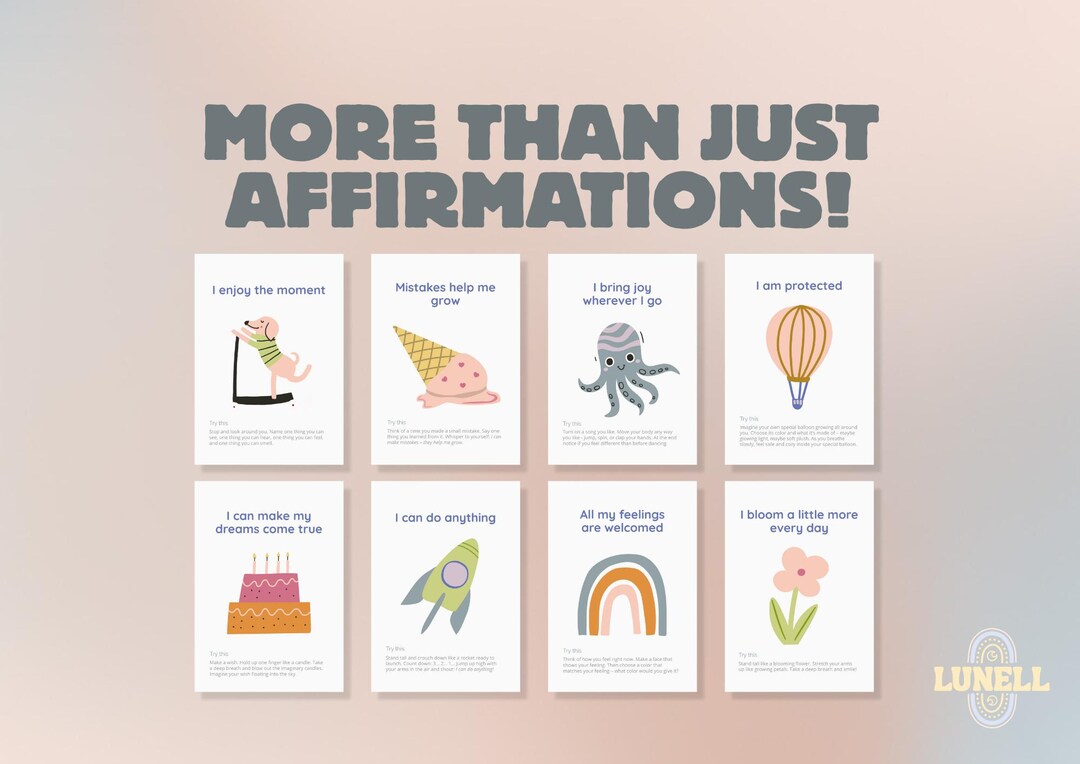 Kids Affirmation Cards: Printable Mindfulness Activities (PDF) - Etsy