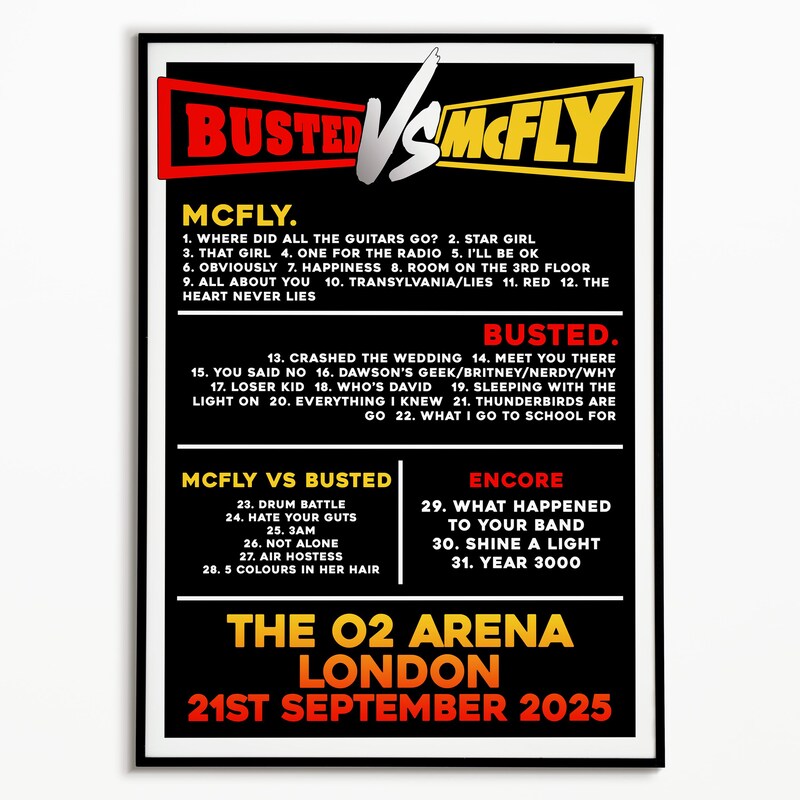 Busted Vs Mcfly Merch - Etsy UK