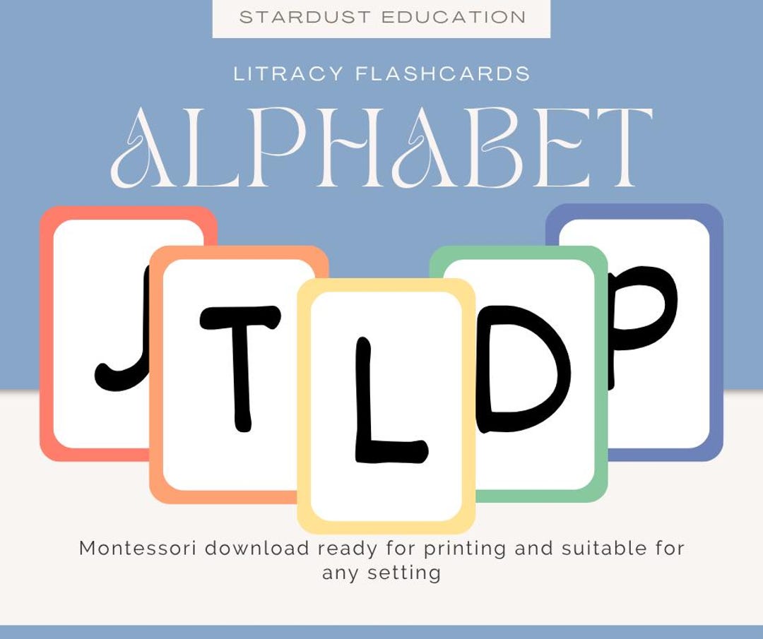 A-Z Capital Letter Flashcards: Pastel Montessori Classroom Decor ...