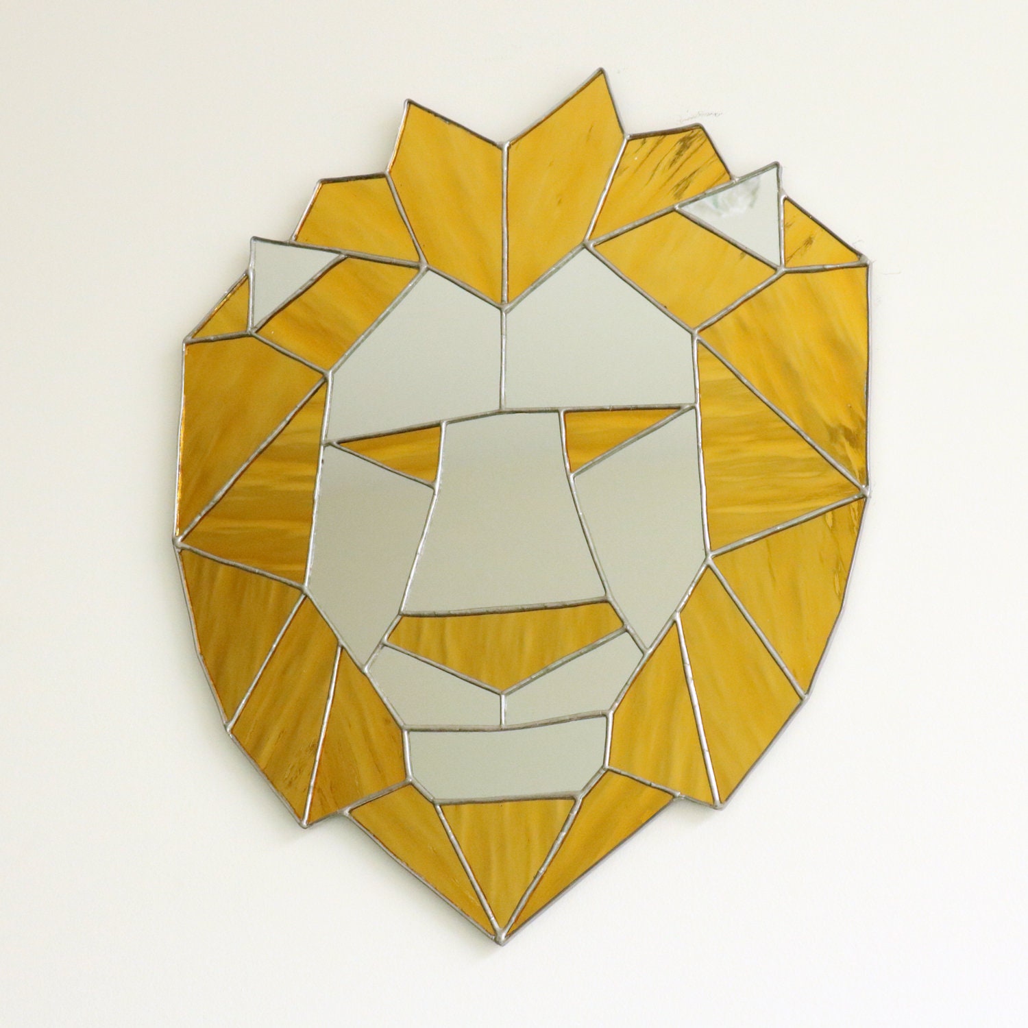 Lion Mirror Geometric Lion Mirror Modern Home Decor - Etsy Canada