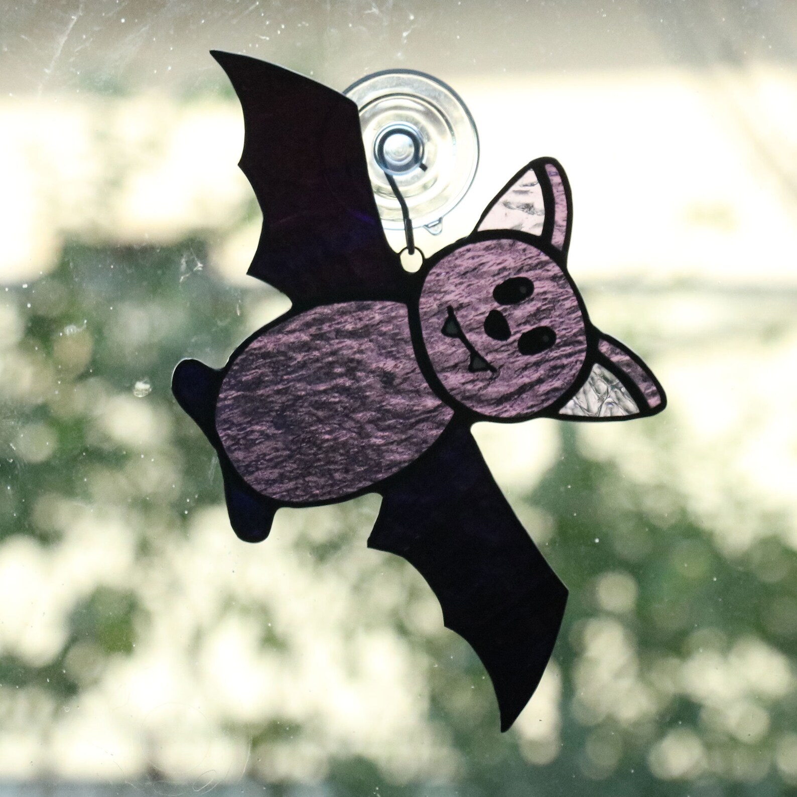 Cute Bat Halloween Decoration Stained Glass Window - Etsy