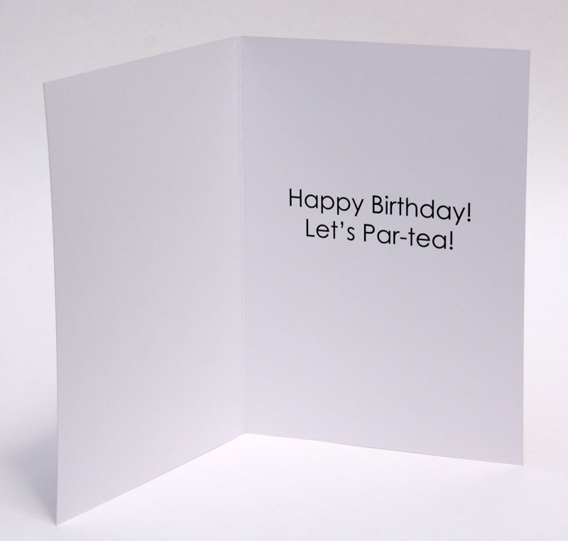 Par-tea Time Birthday Card Cute Birthday Card Birthday Pun - Etsy