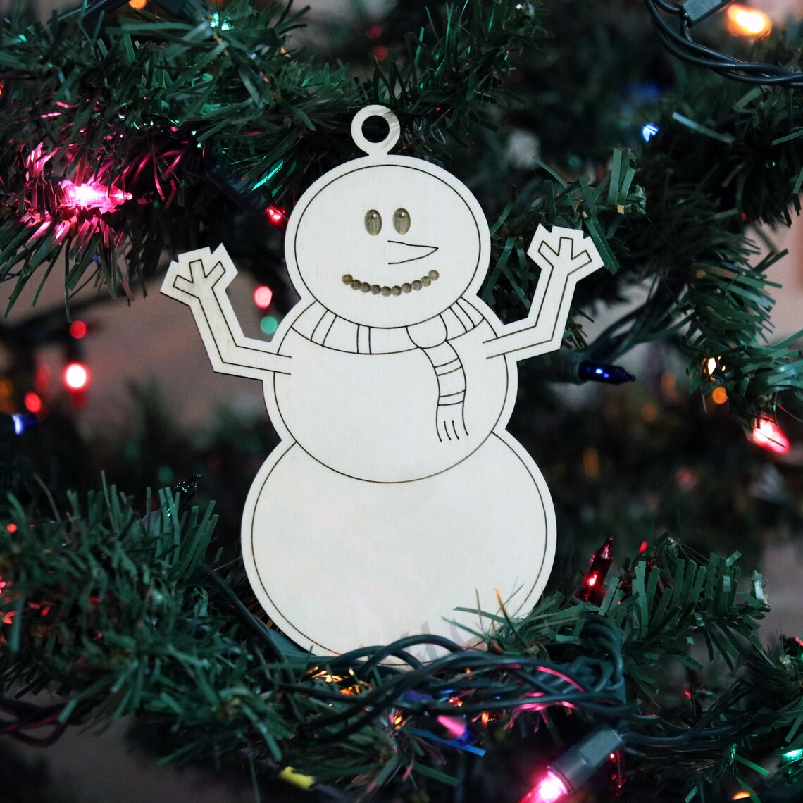 Laser Cut Snowman Ornament Snowman Ornament Paintable - Etsy
