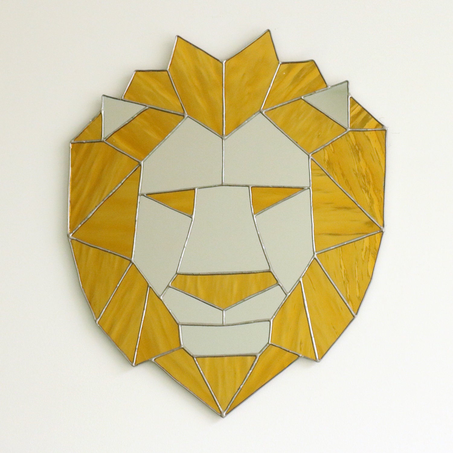 Lion Mirror Geometric Lion Mirror Modern Home Decor - Etsy Canada