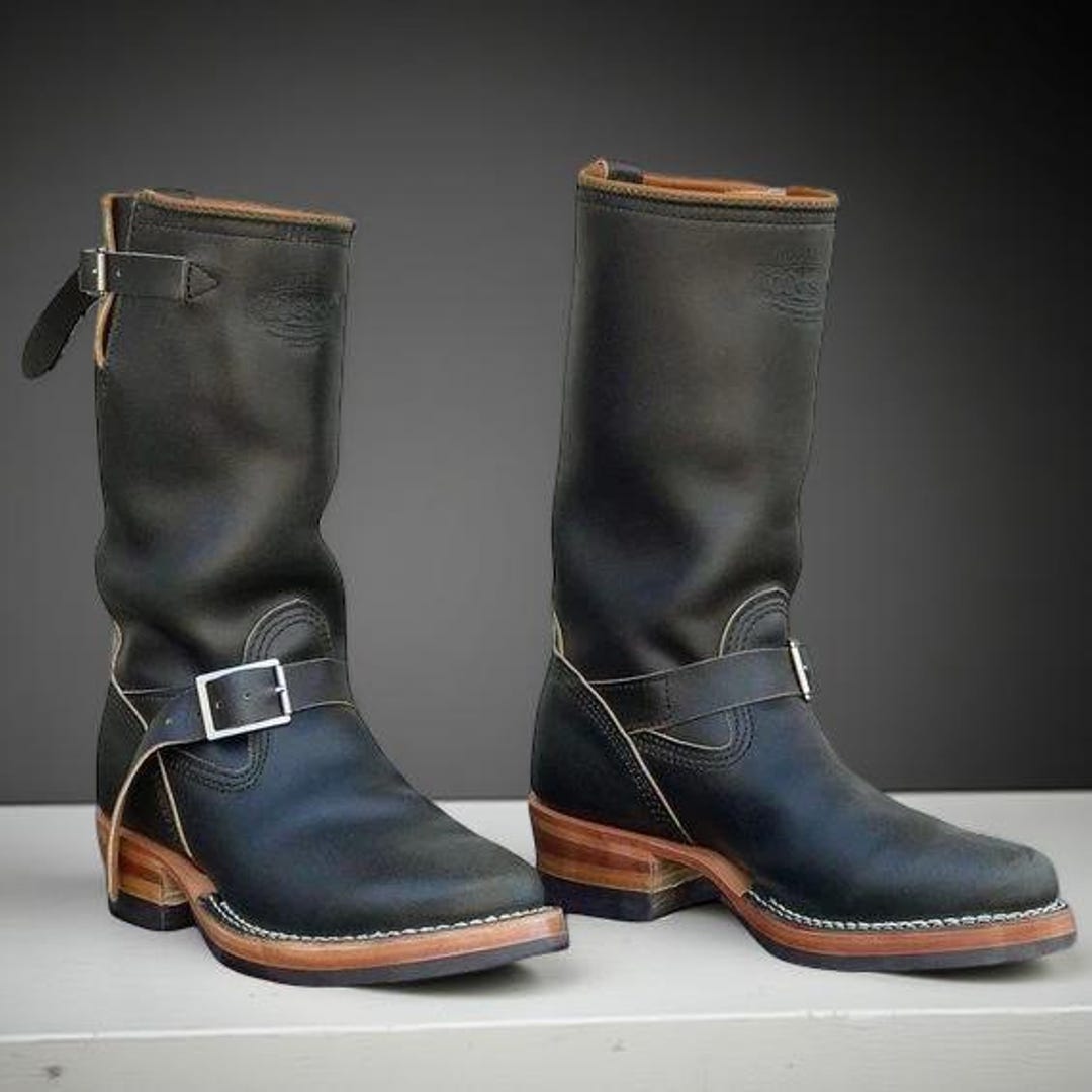 Handmade Men Black Biker Boots, Motorcycle Monk Motorcycle Boots for ...