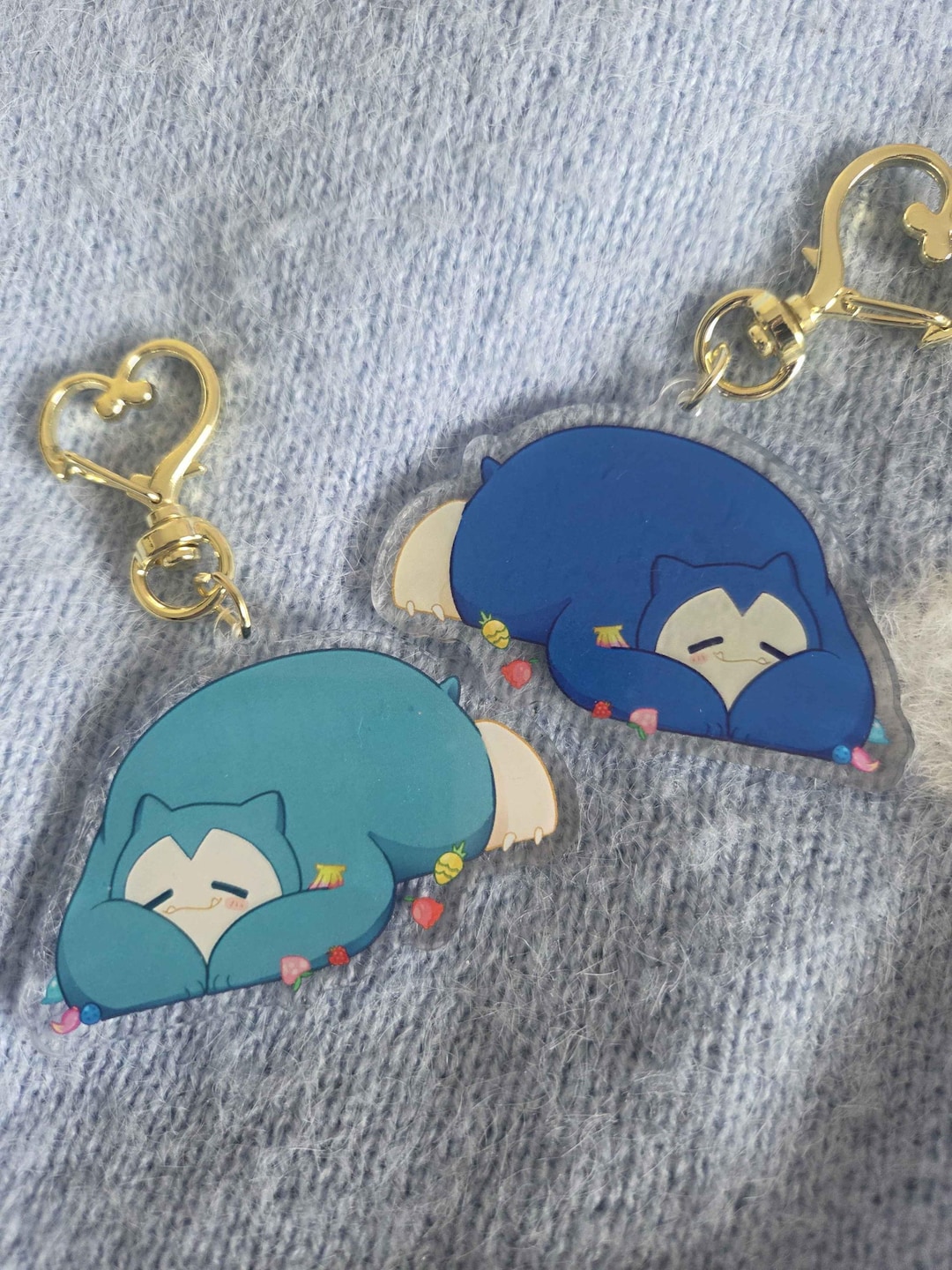 Shiny Snorlax Keychain: Double-sided Acrylic Charm (2.5") - Etsy